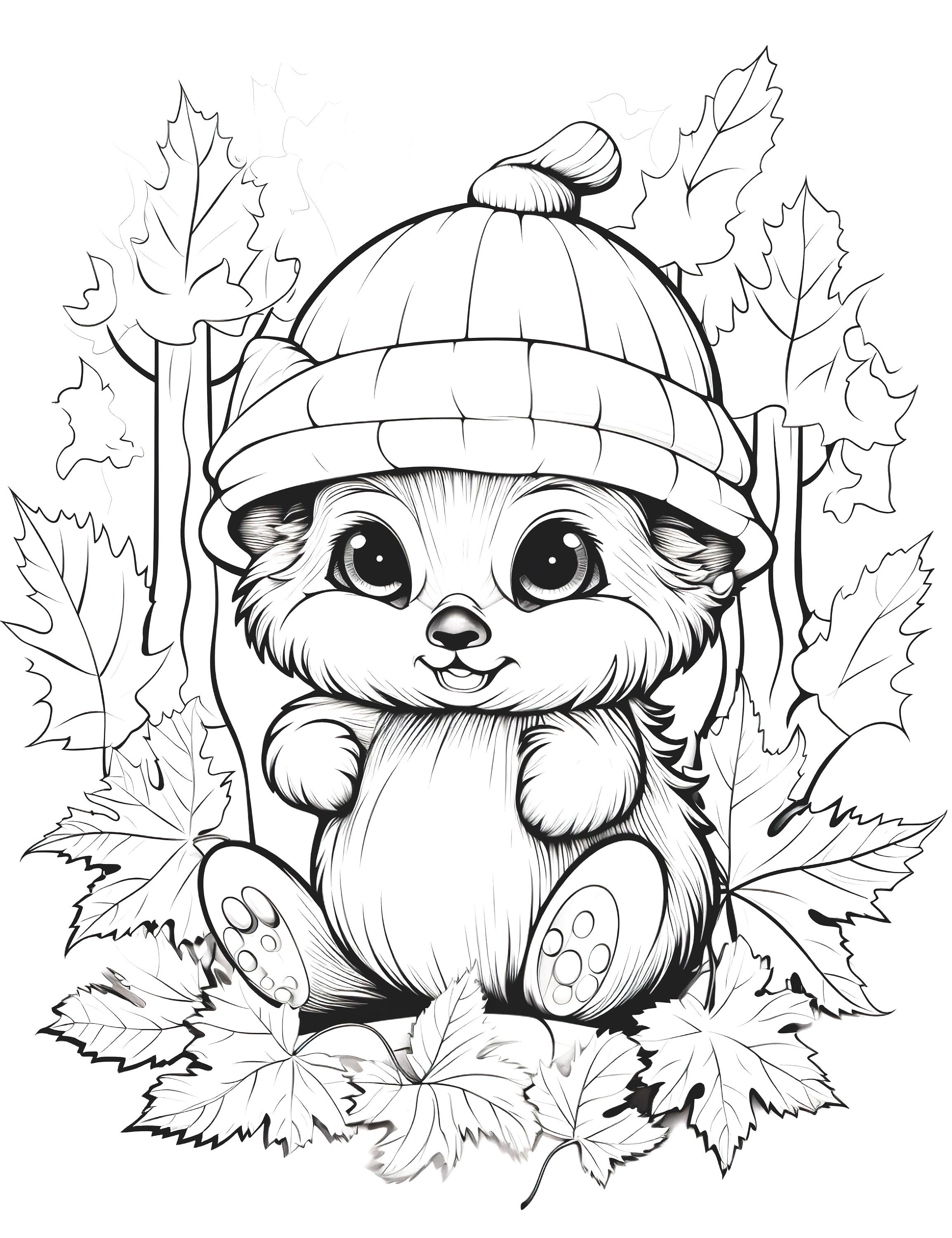 5 Autumn Coloring Pages. Teacher, Color Pages for Kids, Cute Coloring ...