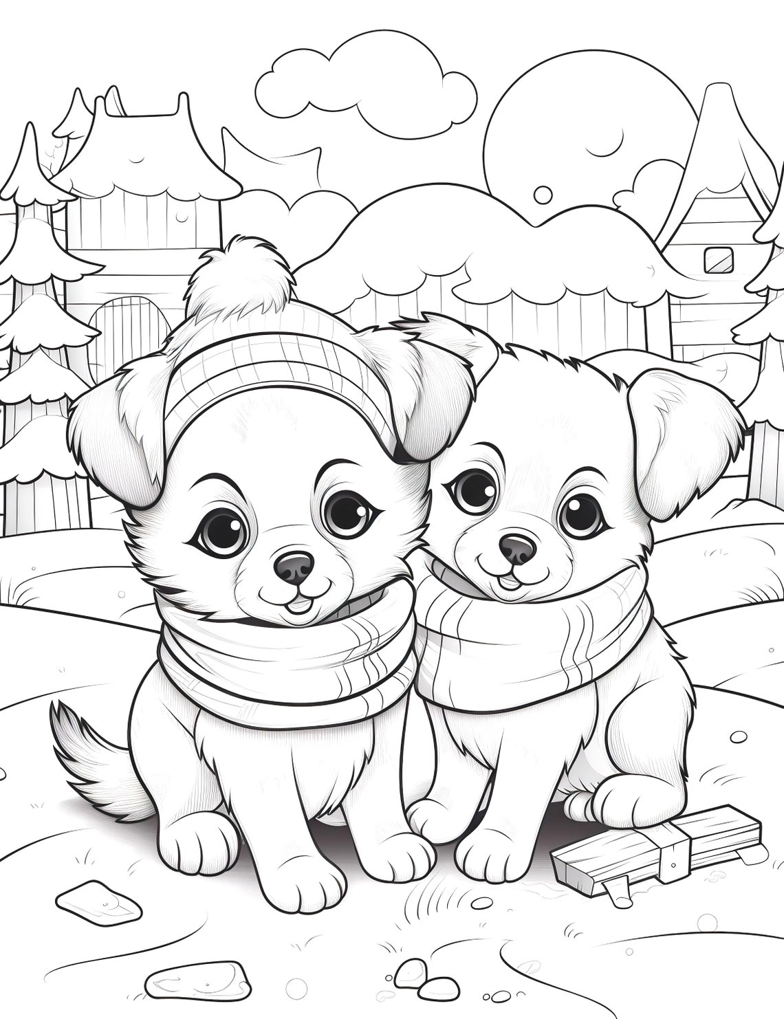 5 Winter Coloring Pages. Teacher, Color Pages for Kids, Cute Coloring ...