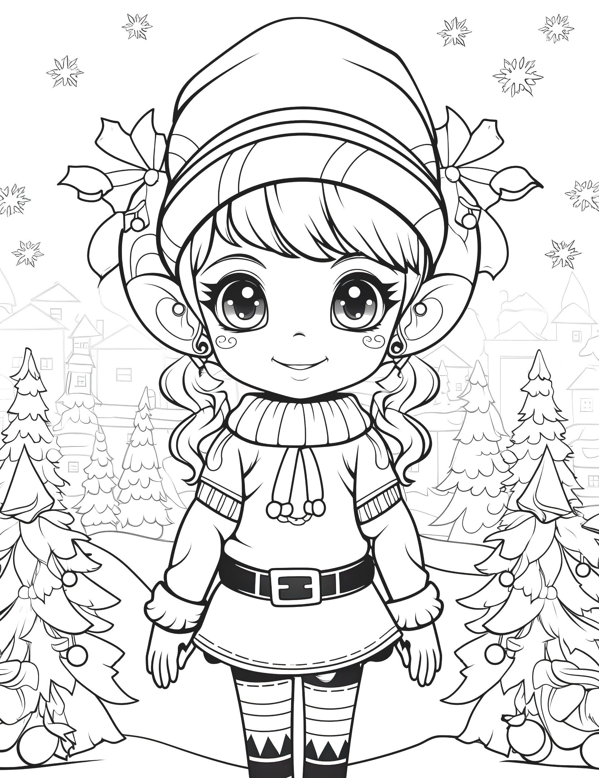 5 Winter Coloring Pages. Teacher, Color Pages for Kids, Cute Coloring ...