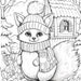 5 Winter Coloring Pages. Teacher, Color Pages for Kids, Cute Coloring ...