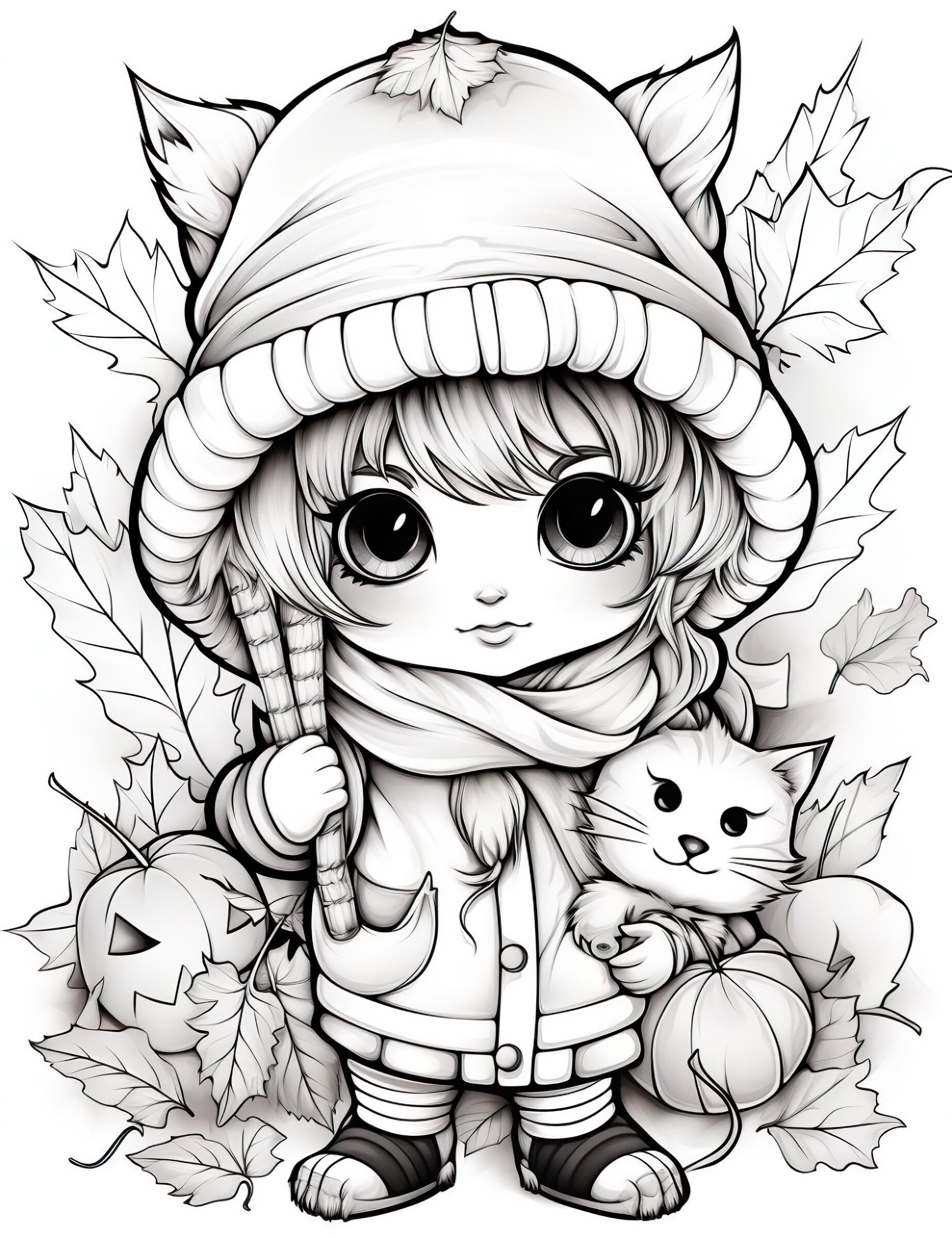 5 Autumn Coloring Pages. Teacher, Color Pages for Kids, Cute Coloring ...