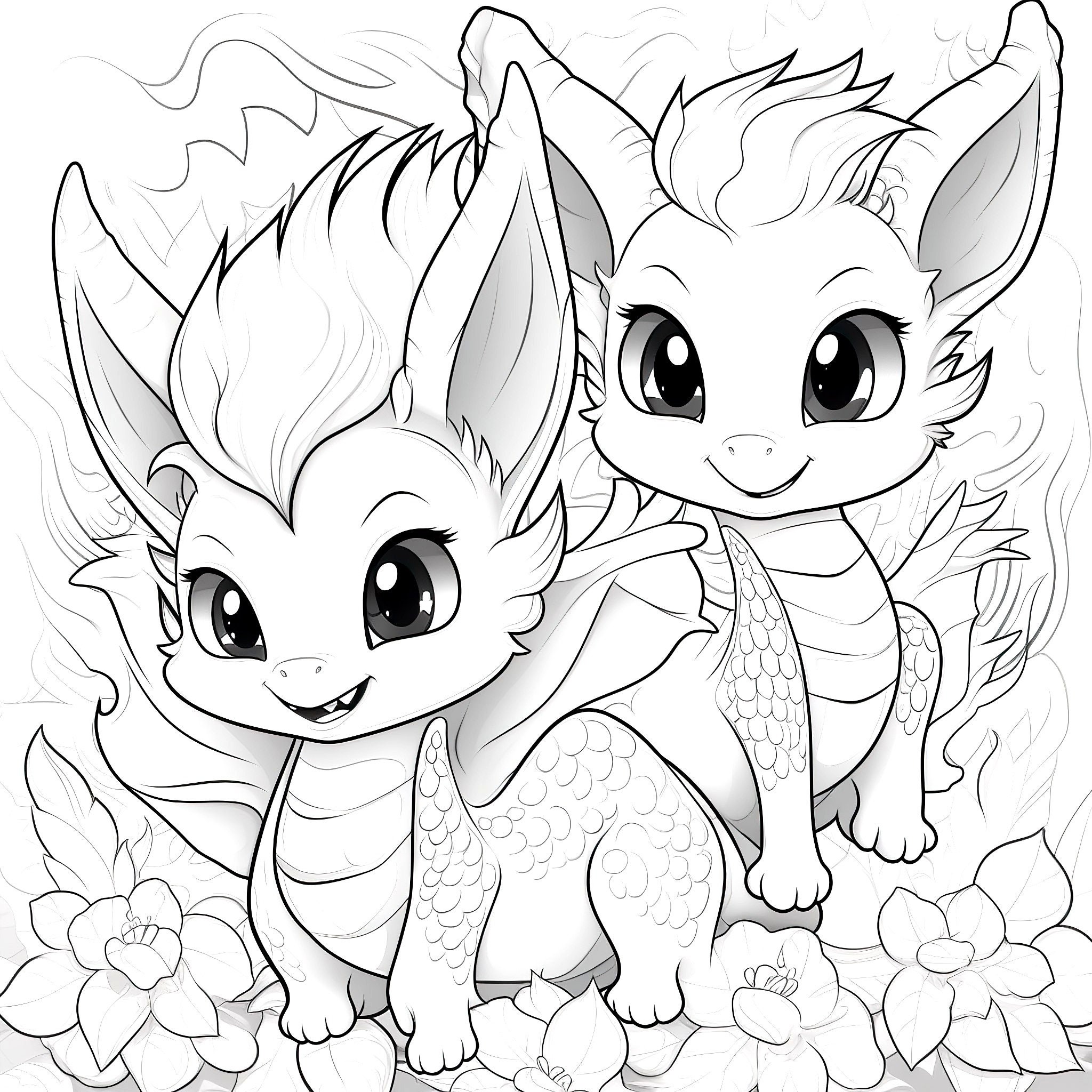 5 Enchanted Dragon Coloring Pages, Teacher, Color Pages for Kids, Cute ...