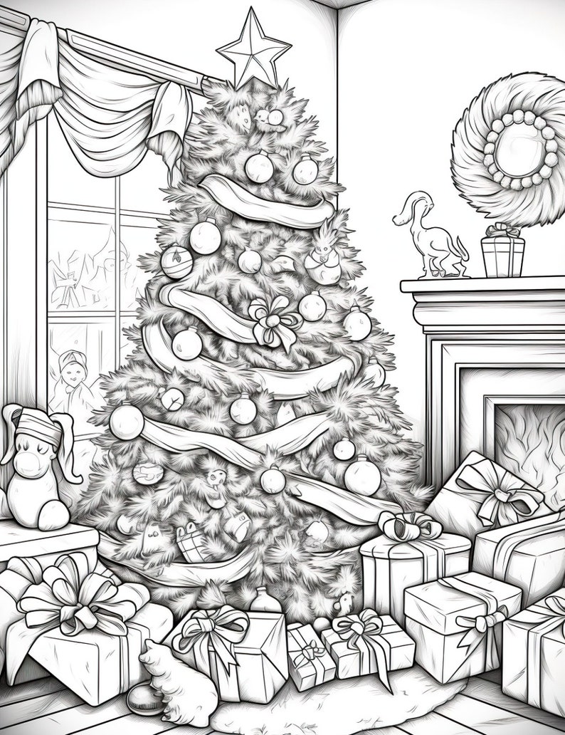 5 Christmas Holiday Coloring Pages. Teacher, Color Pages for Kids, Cute ...