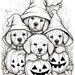 5 Halloween Coloring Pages. Teacher, Color Pages for Kids, Cute ...