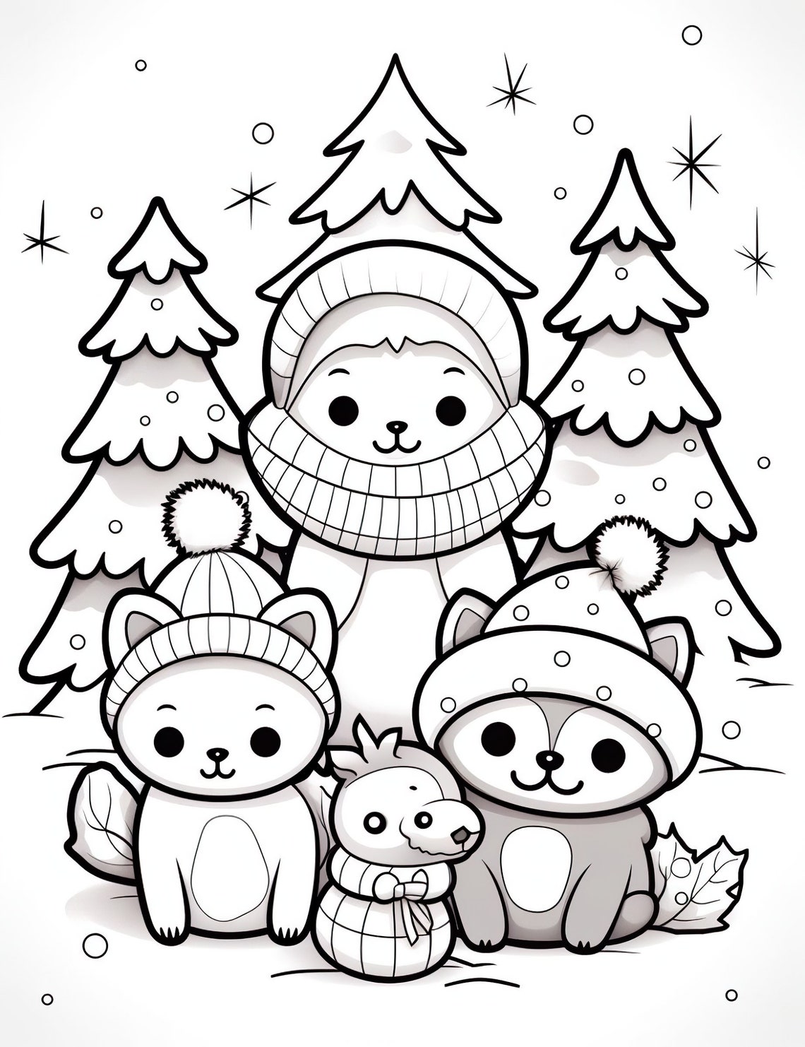 5 Christmas Holiday Coloring Pages. Teacher, Color Pages for Kids, Cute ...