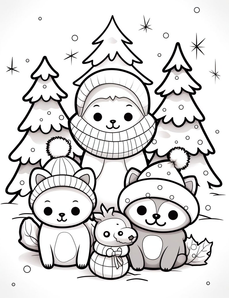 5 Christmas Holiday Coloring Pages. Teacher, Color Pages for Kids, Cute ...