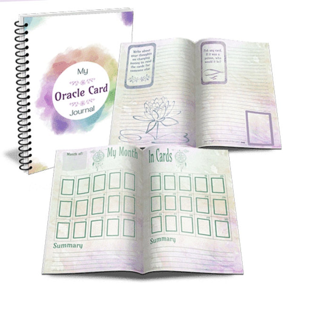 Oracle Card Journal Keep Track of Your Card Pulls Printable PDF Digital ...