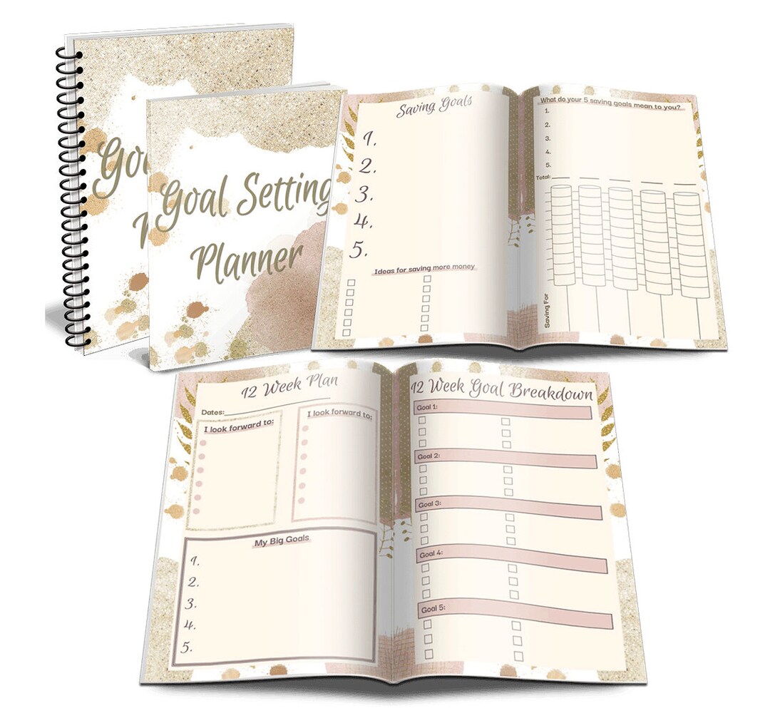 Goal Setting Planner Journal - 30 Page Downloadable Digital Printable ...