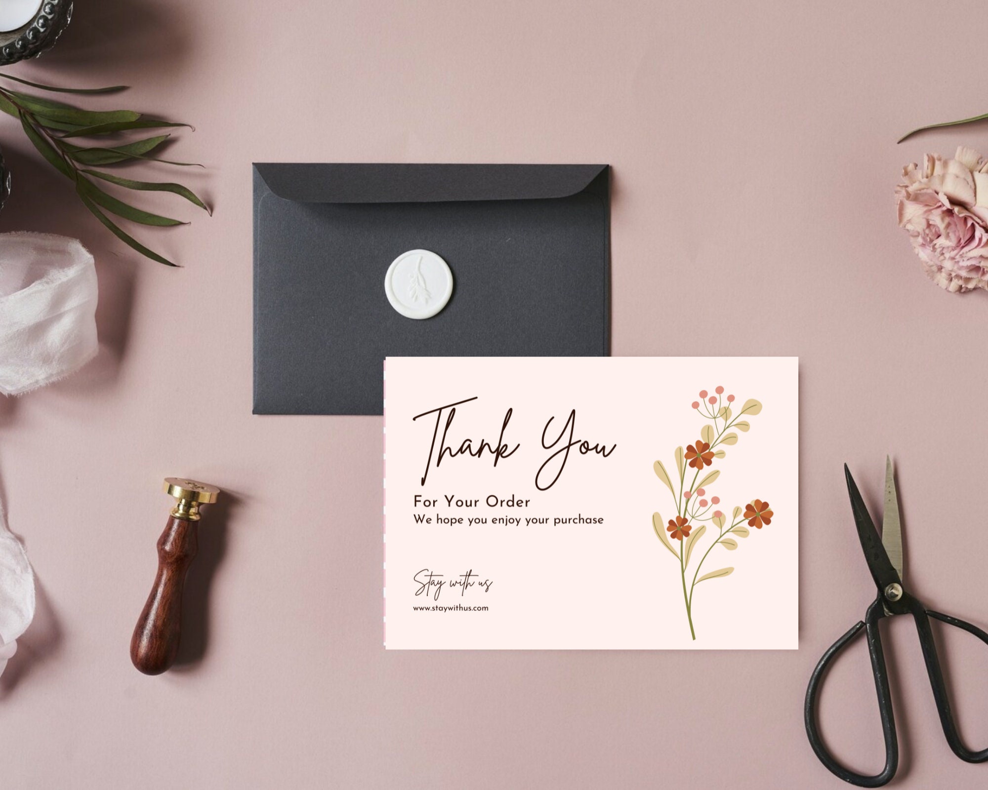 Printable Thank You Cards, Thank You Editable Card Packaging Insert ...