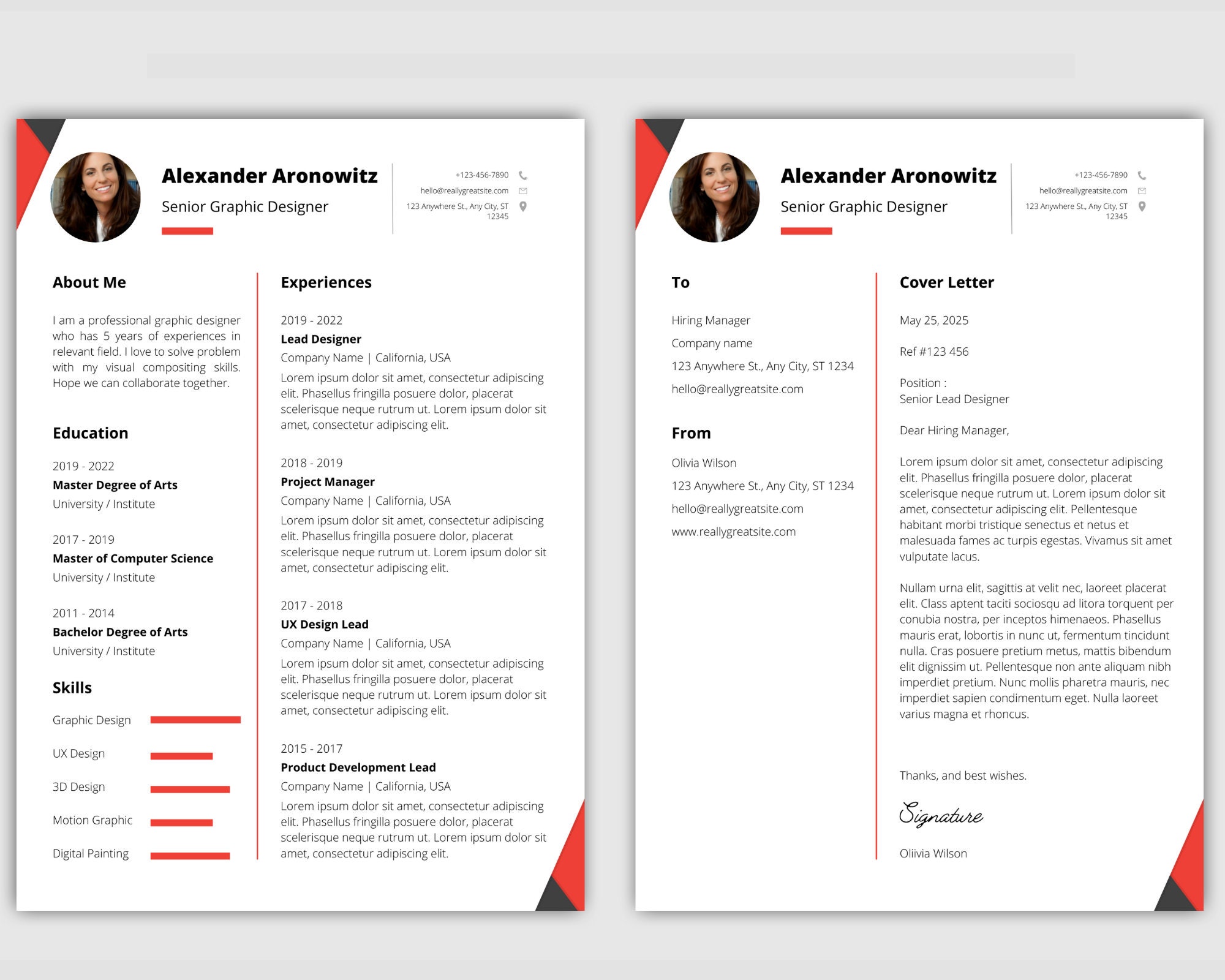 Resume Template | Digital Product | Digital Download | Modern CV ...