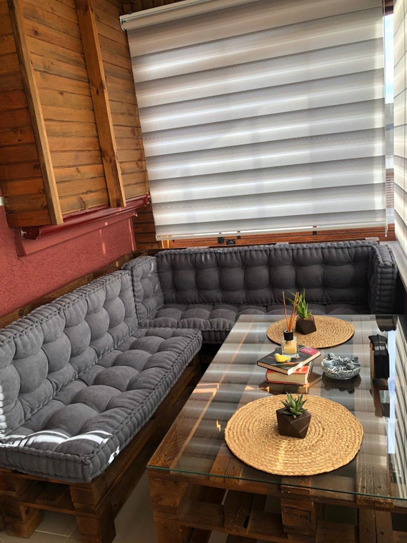 Coffee table with floor pillows store