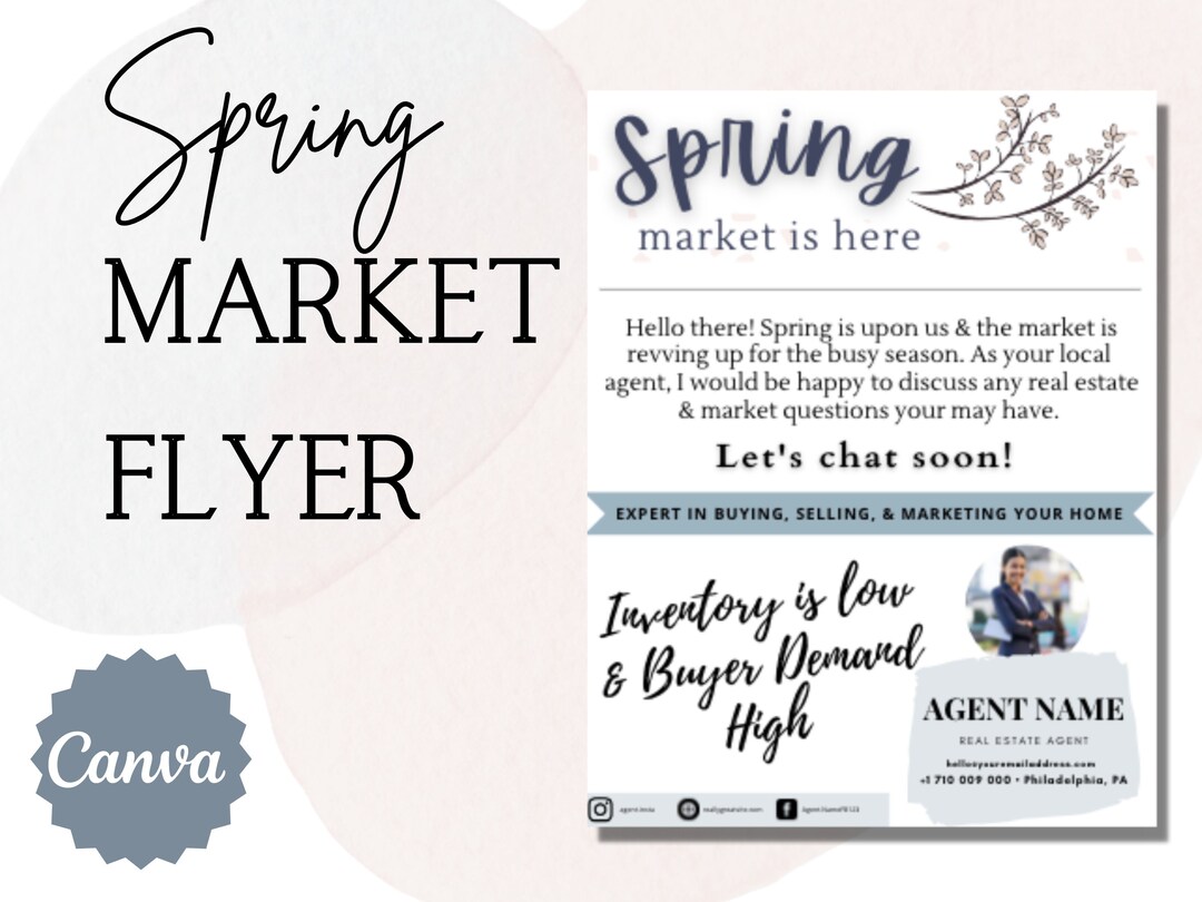 Real Estate Spring Flyer | House Flyer | Realtor Farming Letter | Real ...