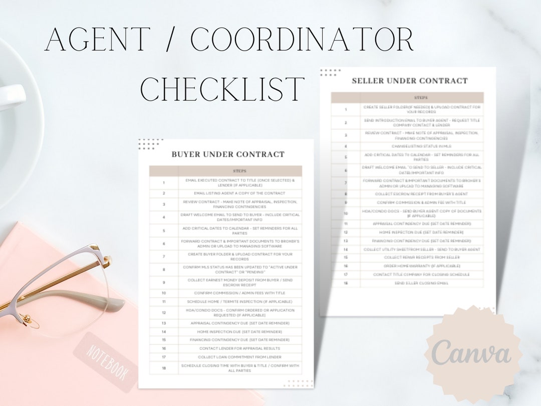 Real Estate Transaction Coordinator Checklist | Real Estate Checklist ...