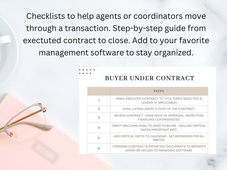 Real Estate Transaction Coordinator Checklist | Real Estate Checklist ...
