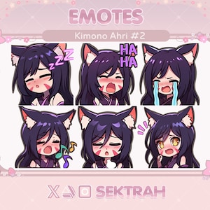 Cute League of Legends Ahri Emote/sticker Pack #2 Streaming on Twitch ...