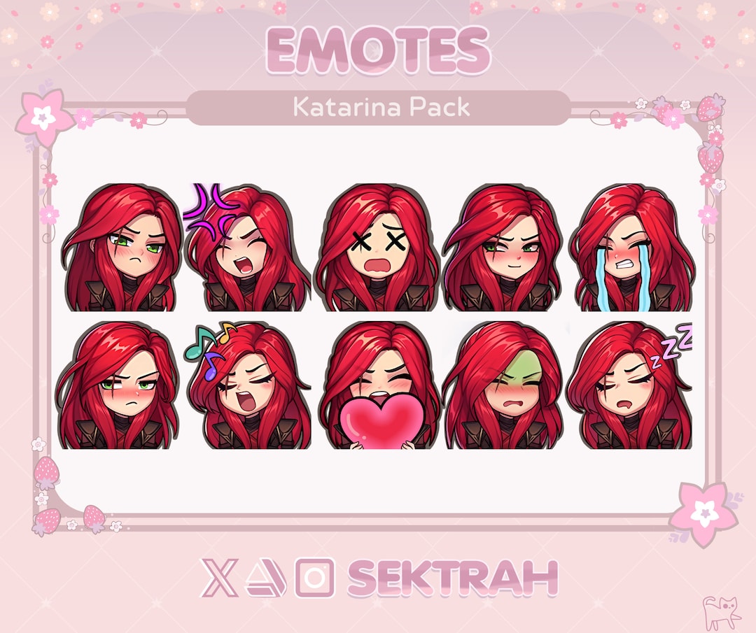 Cute League of Legends Katarina Emote/sticker Pack Streaming on Twitch ...