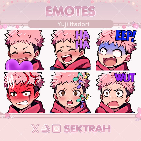 Twitch Emotes Itadori Yuji - Etsy