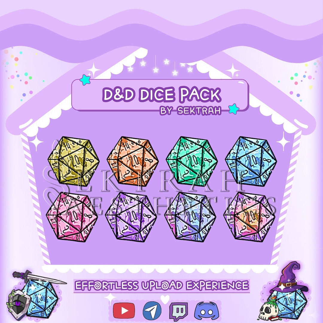 Dnd Dice Emote Pack Streaming on Twitch/youtube and Discord Chat ...