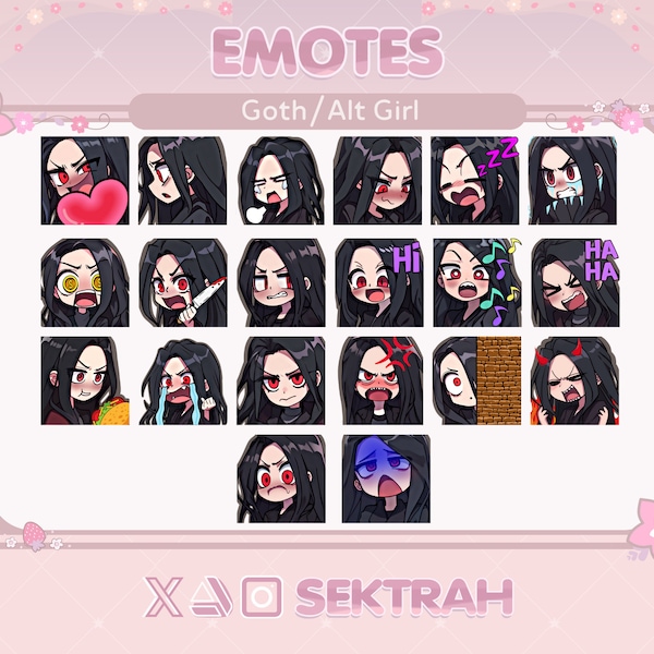 Twitch Emotes Emo Girls - Etsy