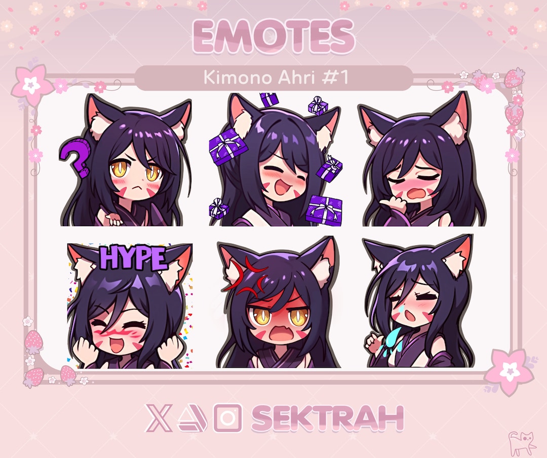 Cute League of Legends Ahri Emote/sticker Pack #1 Streaming on Twitch ...