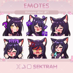 Cute League of Legends Ahri Emote/sticker Pack #1 Streaming on Twitch ...
