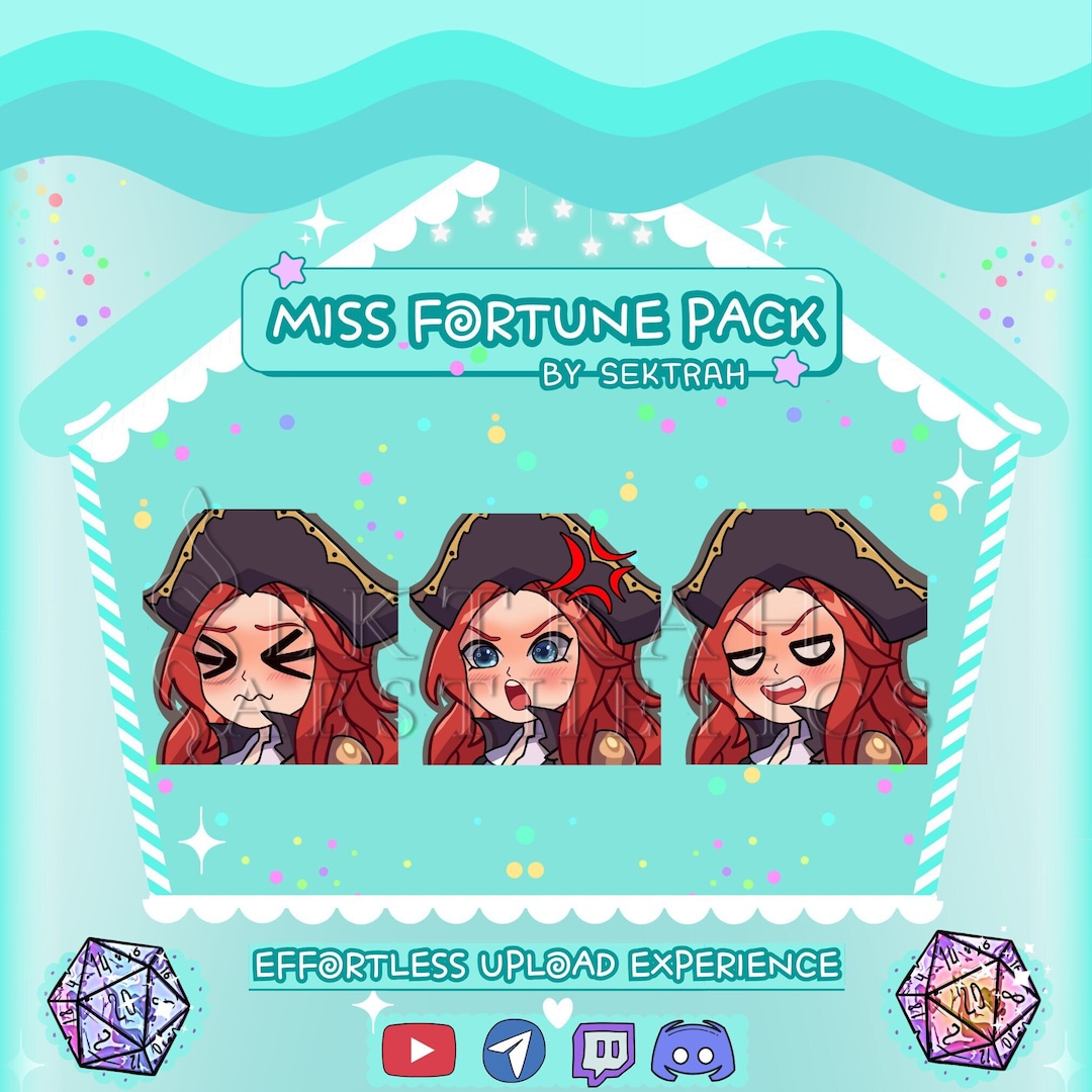 Cute League of Legends Miss Fortune Emote/sticker Pack Stream on Twitch ...
