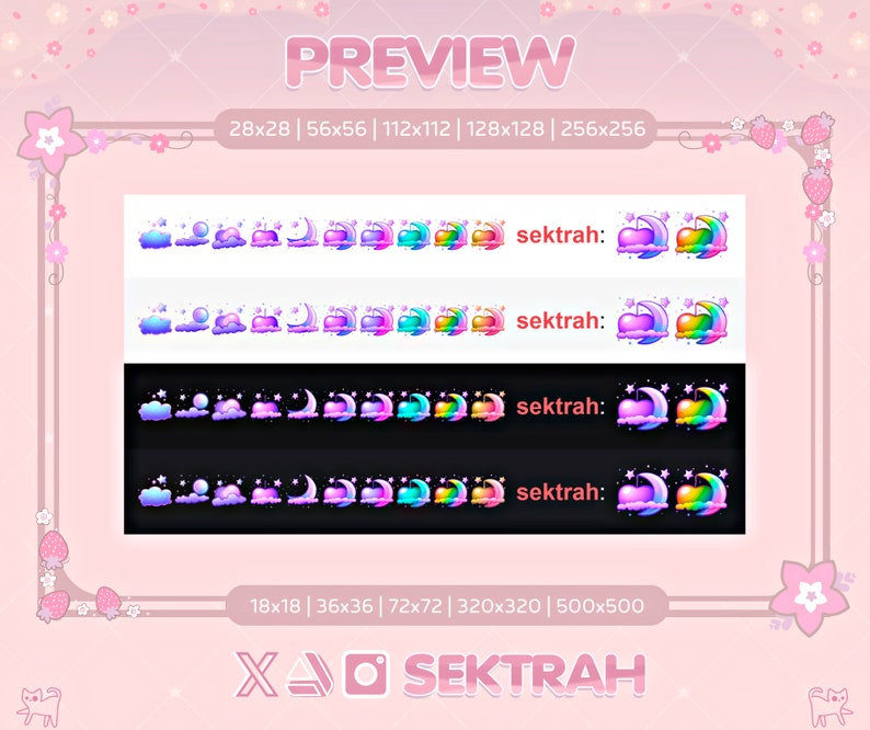 Mystic Moon Apple Twitch Sub Badges: Pastel Celestial Emotes (digital ...