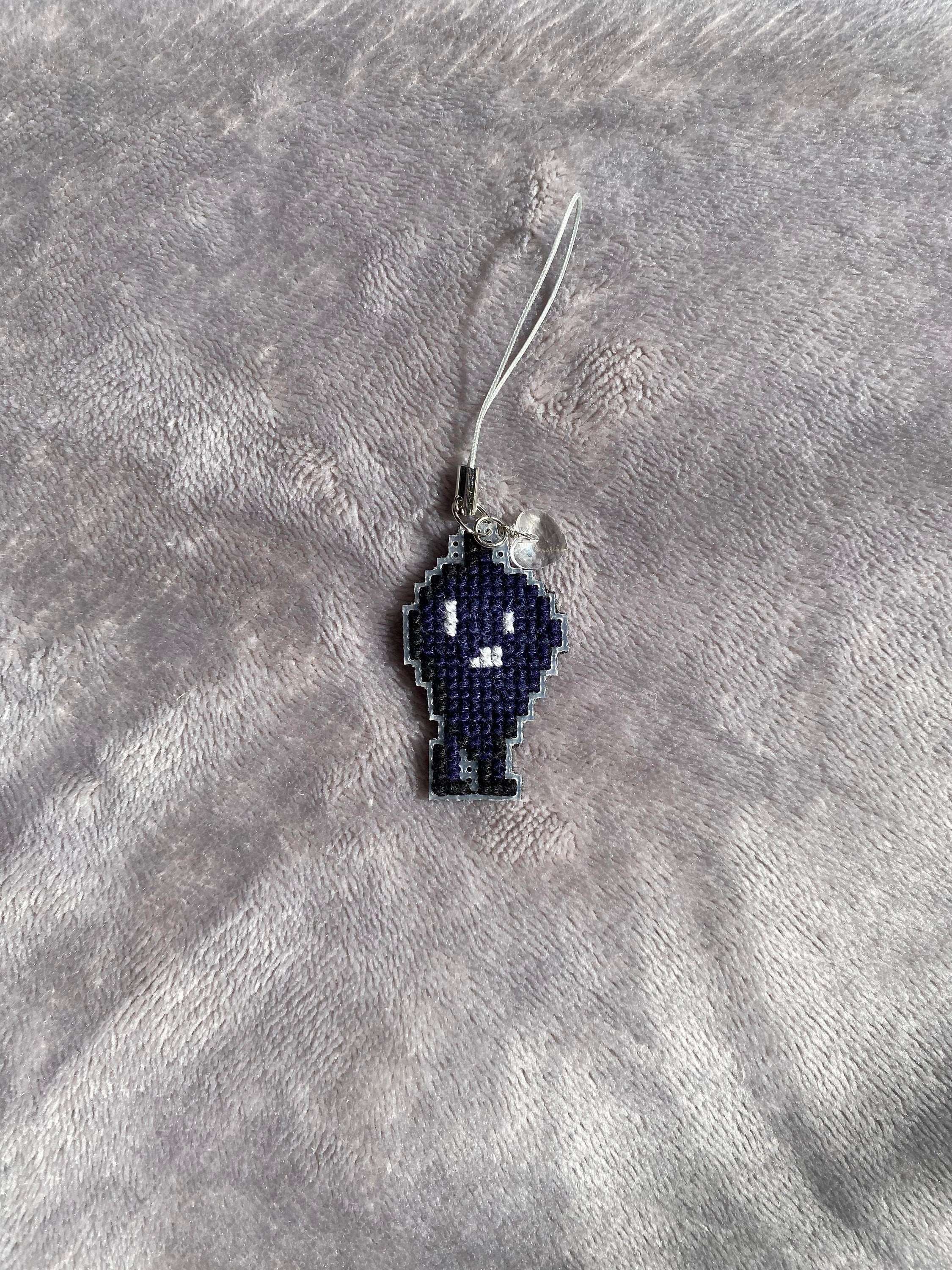 Stardew Valley Krobus Sprite Cross Stitch Keychain - Etsy Canada