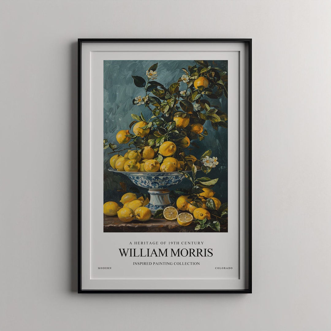 William Morris Lemons Print Fine Art Paper Wall Art, Unique Home Decor ...