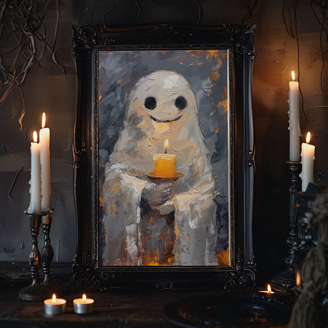 Ghost Holding a Candle Art Painting Print Dark Art Painting Perfect for ...