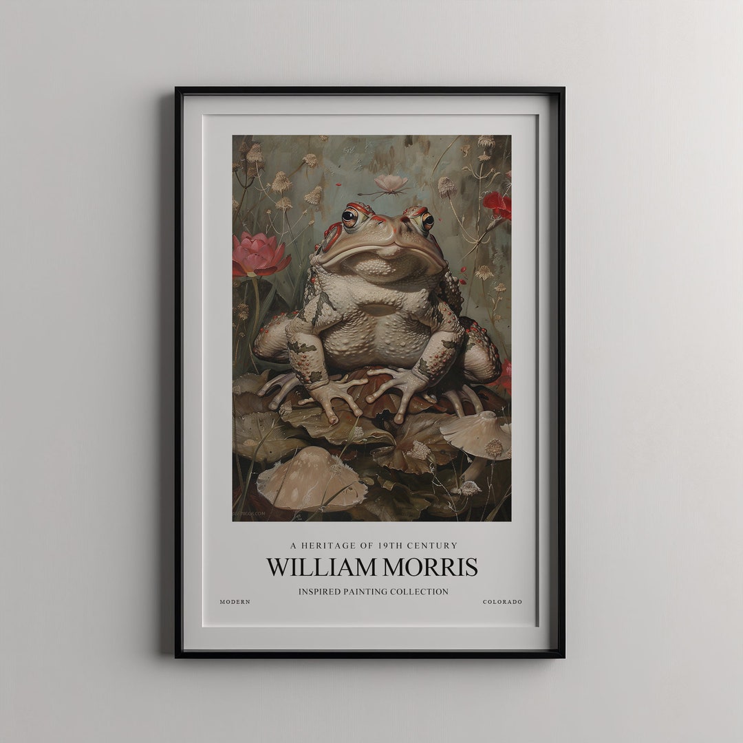 Toad William Morris Print Fine Art Paper, Vintage Home Decor, Unique ...