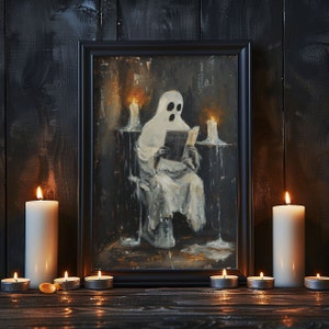 Ghost in the Toilet Wall Art Print Dark Art Painting Perfect for ...