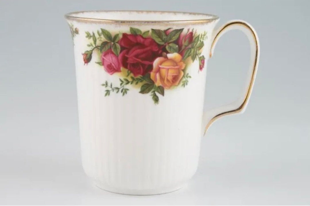 Royal Albert Old Country Roses - Made in England Tall Mug Shiny Gold - Etsy
