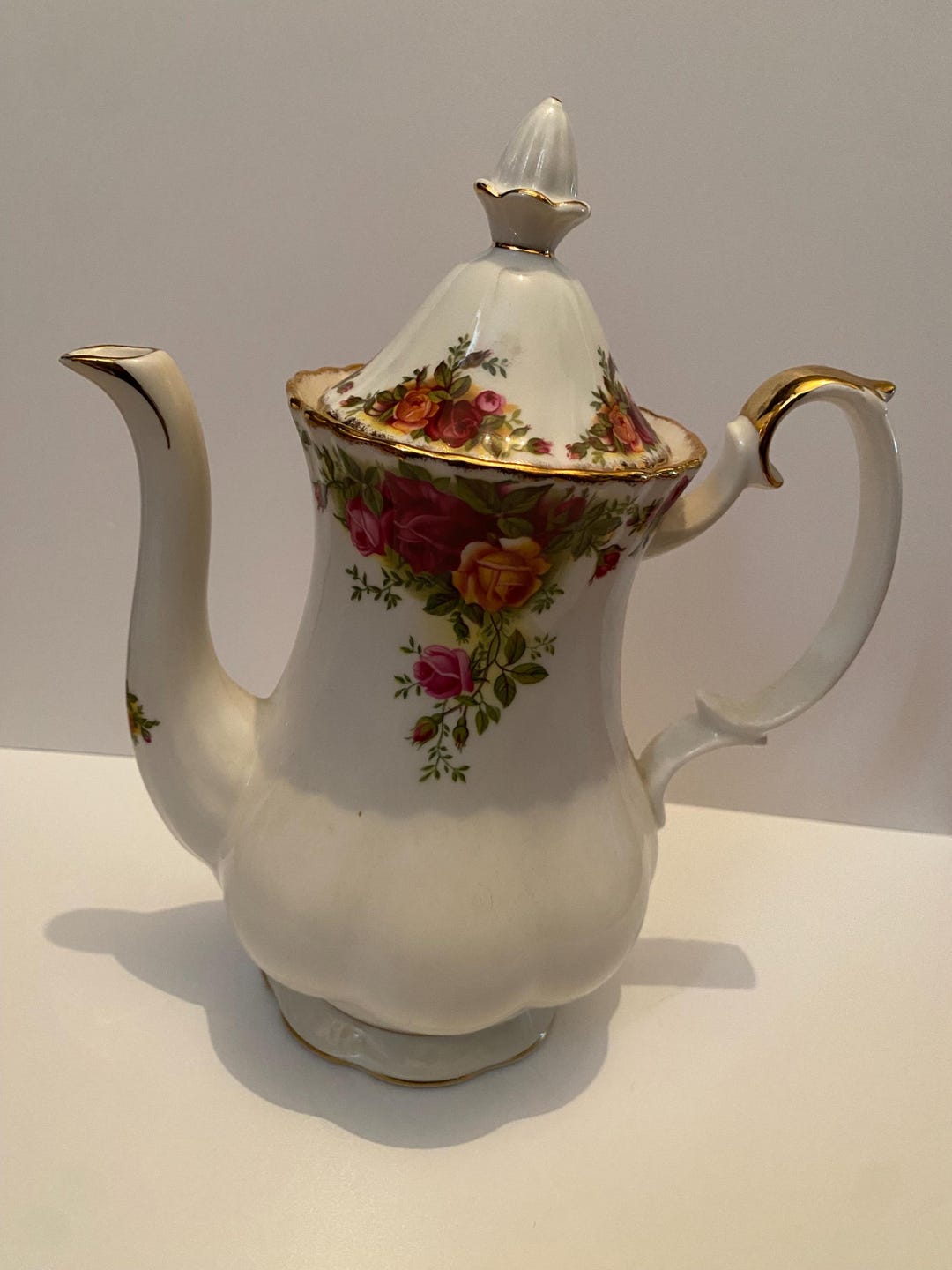 Royal Albert Old Country Roses Coffee Pot Medium Size in Very Good Used ...