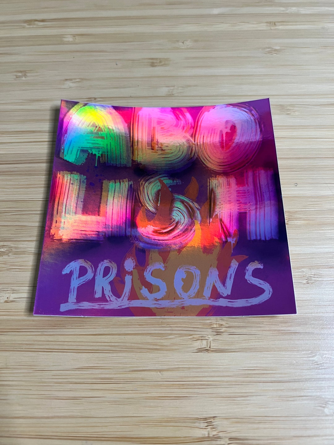 Abolish Prisons Holographic Rainbow Sticker - Etsy