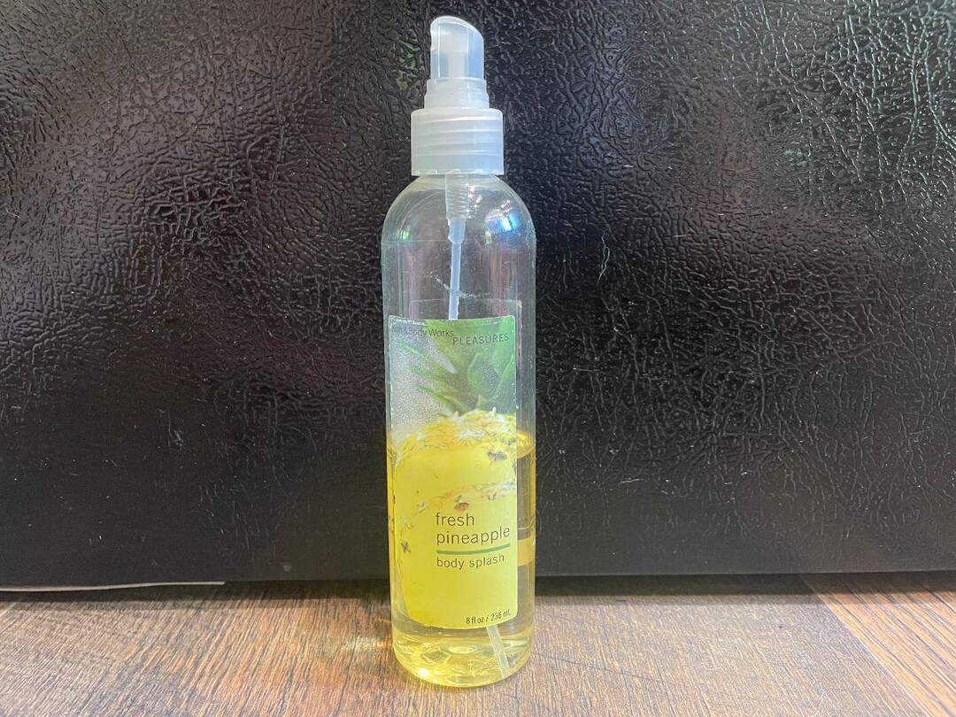 Fresh Pineapple BODY SPLASH Bath Body Works Pleasures 50% Full 8 Oz ...