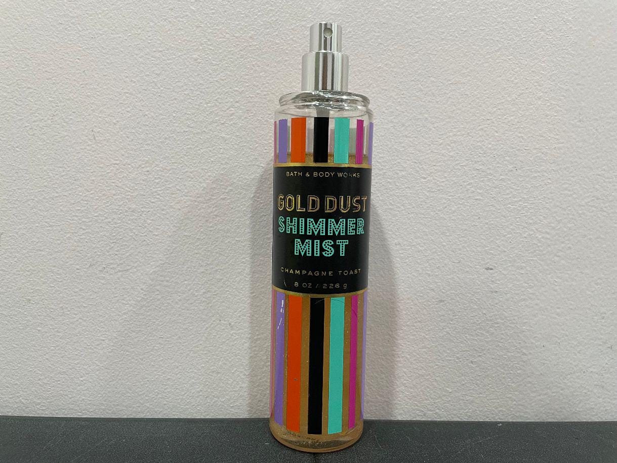 Gold Dust Shimmer Mist Champagne Toast Bath & Body Works 8 Oz 90% Full ...