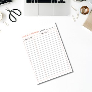Medical Terminology List, Medical Terminology Study Note, Printable ...