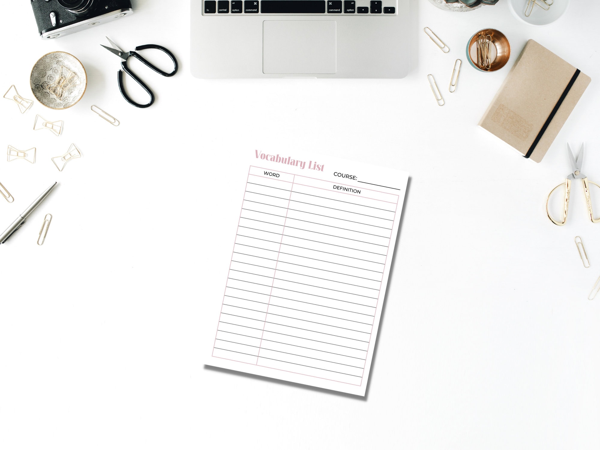 Vocabulary List Worksheet, Vocabulary List Template, Vocab List ...