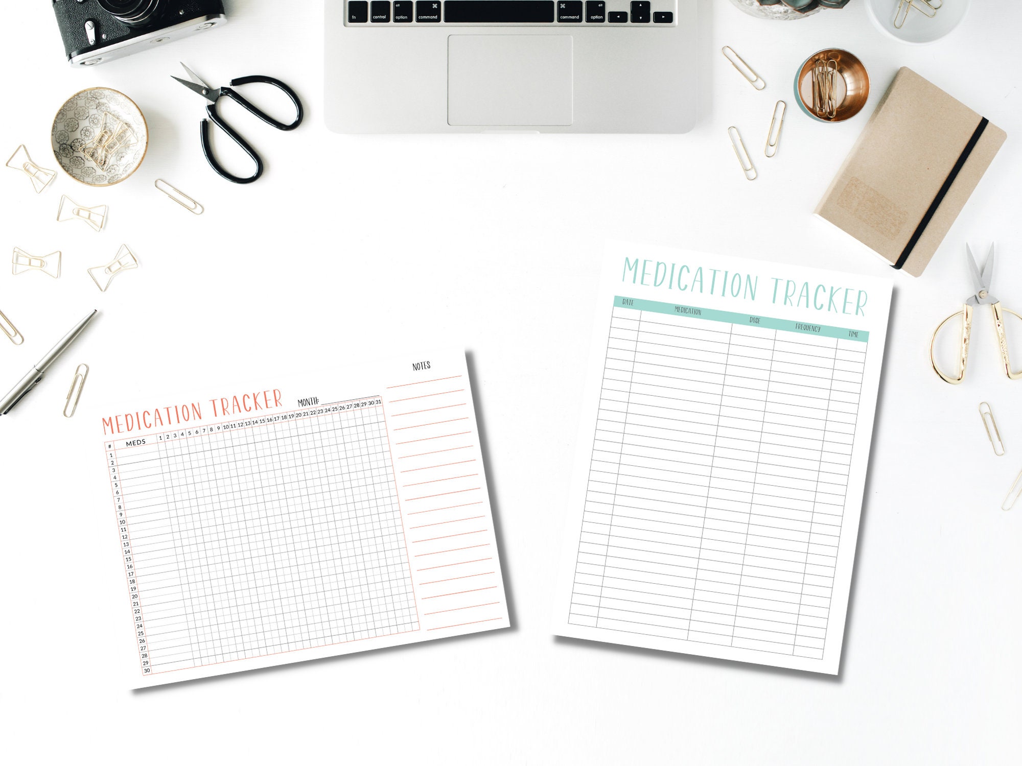 Medication Tracker Template Bundle, Printable Medication Chart, Medical ...