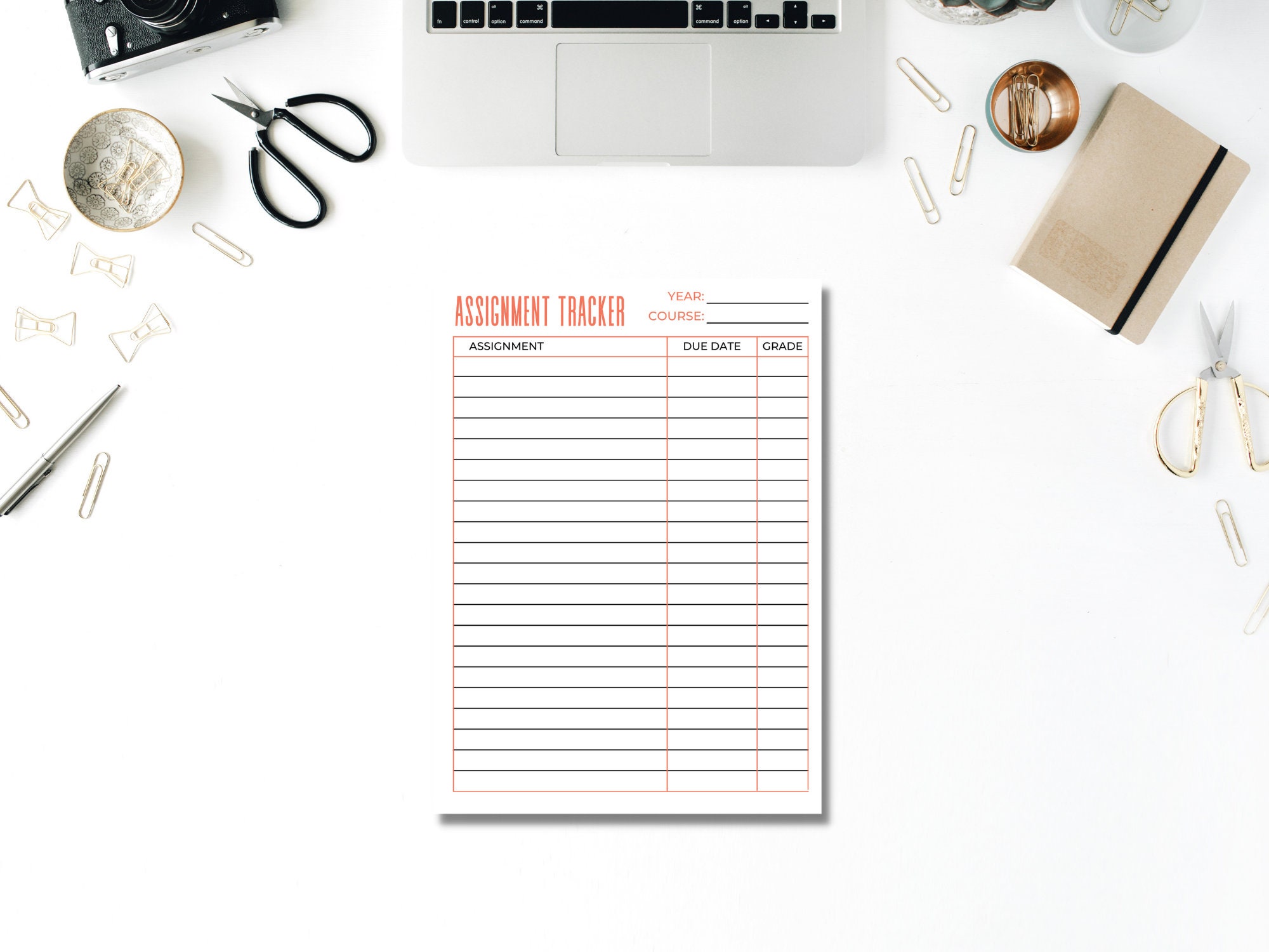 Assignment Tracker Template, Assignment Planner, Homework Planner ...