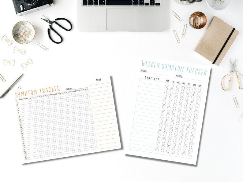 Symptom Tracker, Printable Monthly Symptom Tracker, Chronic Symptom ...