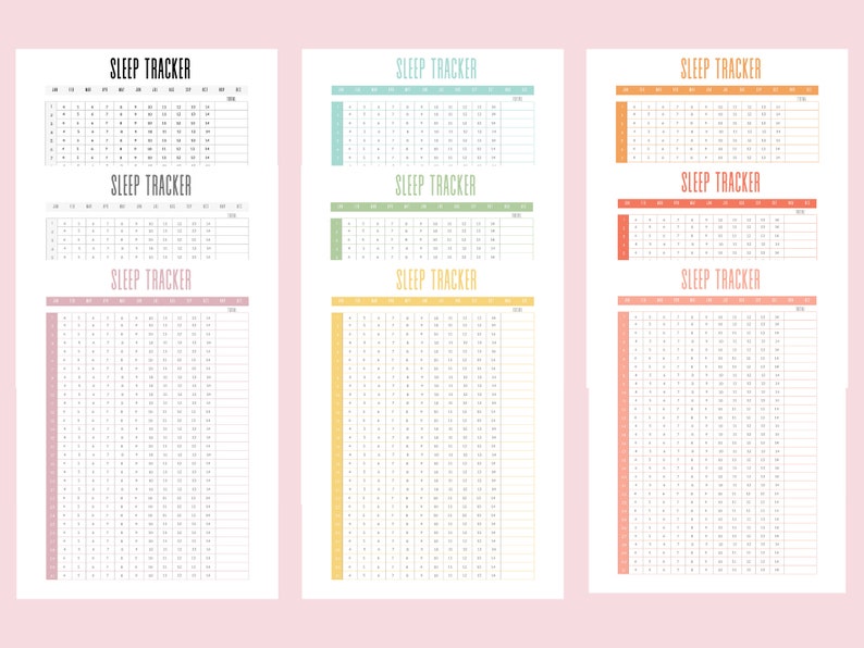 Sleep Tracker Printable, Monthly Sleep Tracking Log, Monthly Sleep ...