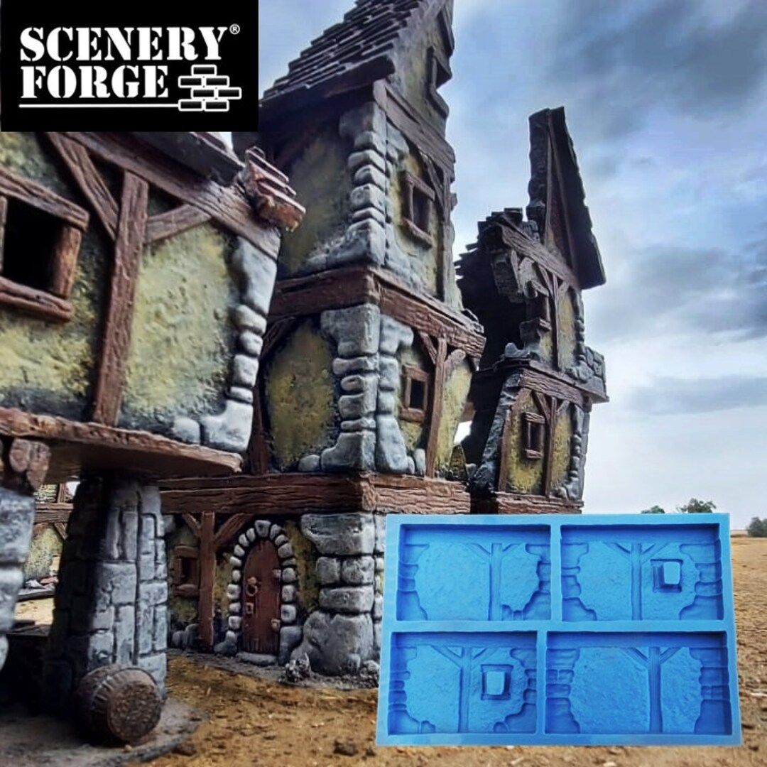 Medieval Fantasy Mold. Medieval Pieces X4. Wargame Silicone Mold ...