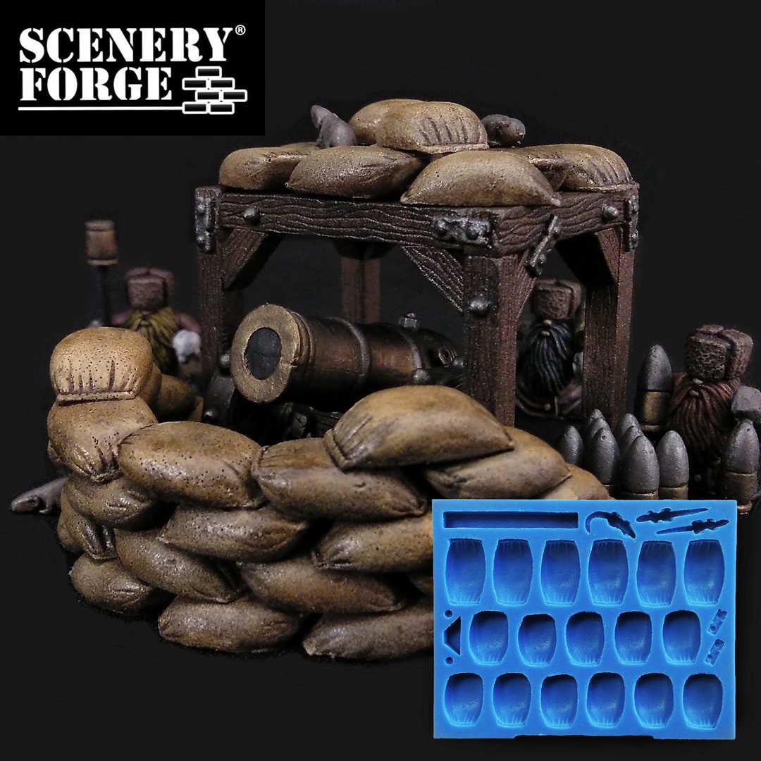 Sack Trenches Silicone Mould Warhammer 40000 Necromunda Bolt Action ...