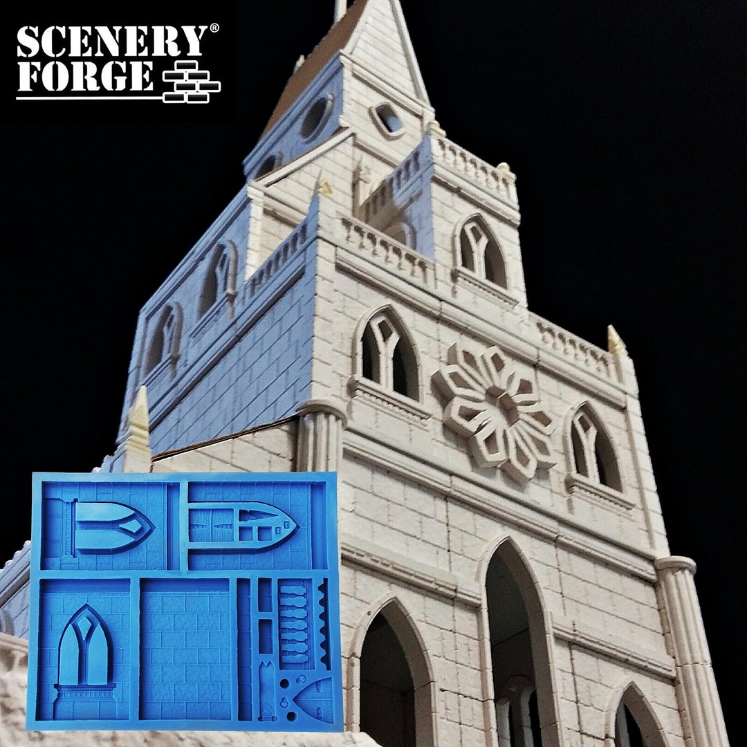 Gothic Cathedral Silicone Mold. Speed Silicone Mold for Warhammer 40000 ...