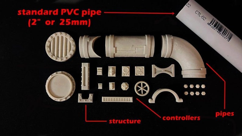 Pipeline Silicone Mold for Warhammer 40000 Necromunda Bolt Action ...