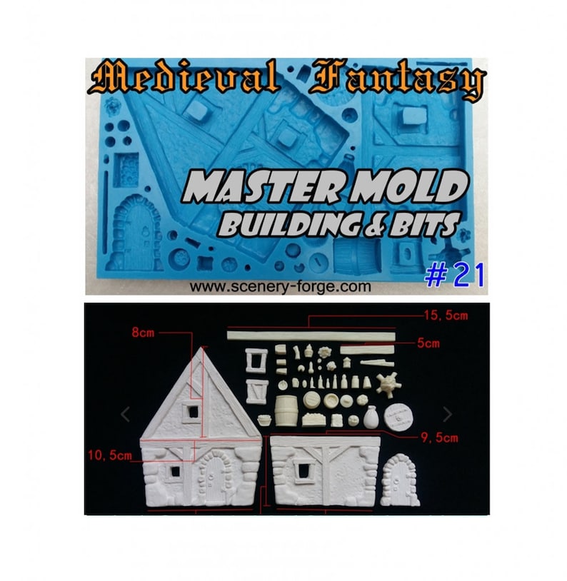 Medieval Fantasy Mold. Wargame Silicone Mold Warhammer Furniture Tavern ...