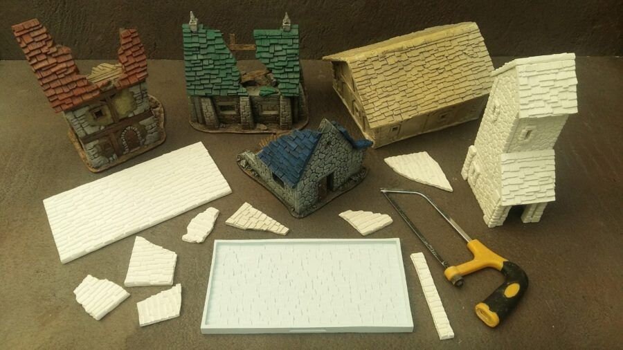 Medieval Fantasy Mold. Tile Roof XXL. Wargame Silicone Mold Warhammer ...