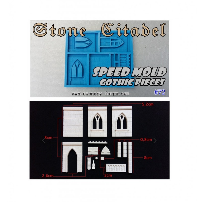 Gothic Cathedral Silicone Mold. Speed Silicone Mold for Warhammer 40000 ...